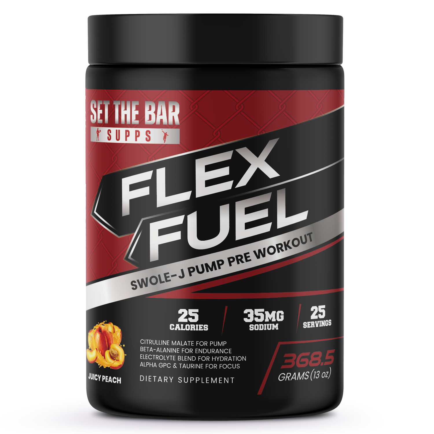 FLEX FUEL - Swole-J Pump Pre Workout - Juicy Peach 25 Servings – Set ...