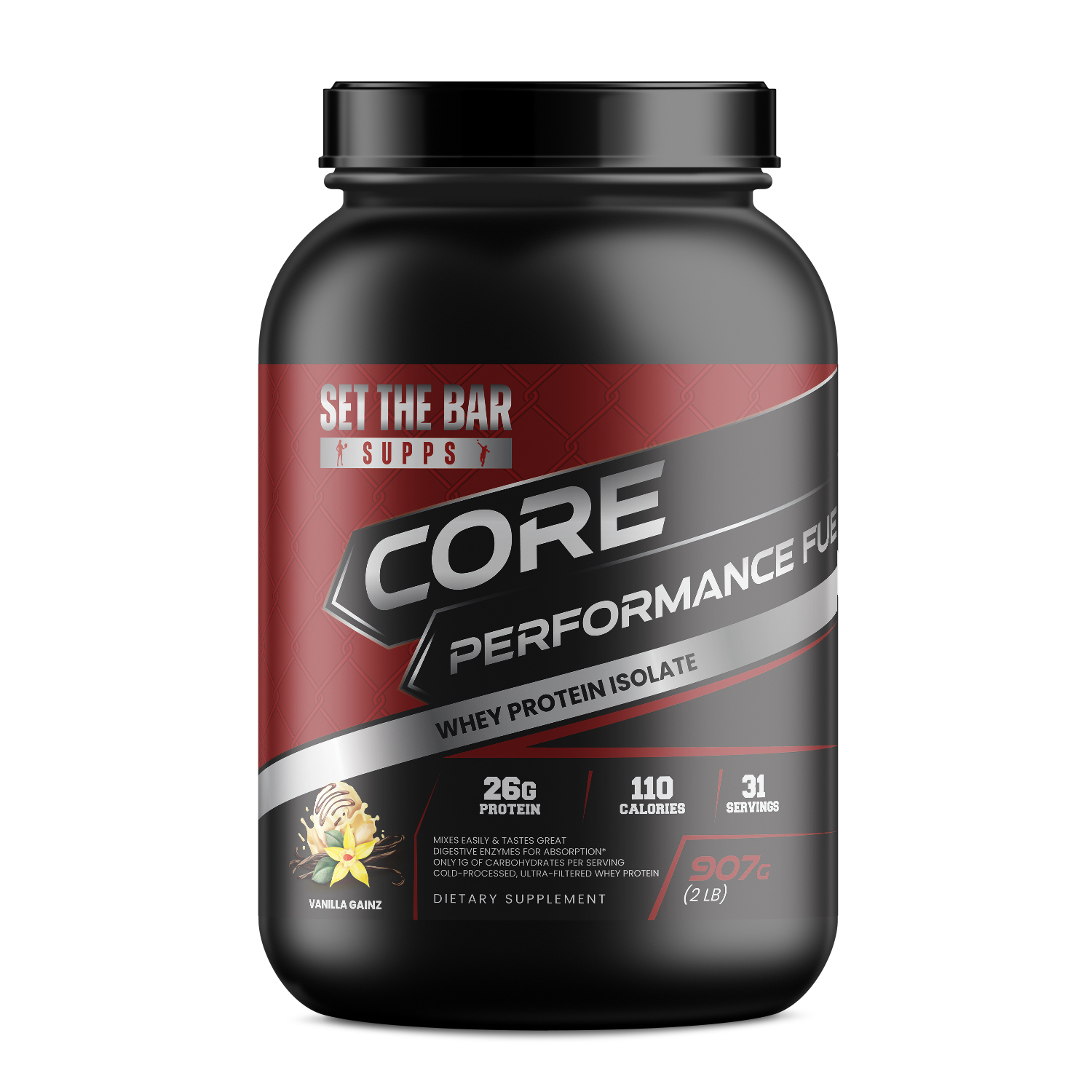 CORE PERFORMANCE FUEL - Whey Protein Isolate Vanilla Gainz 30 Servings ...